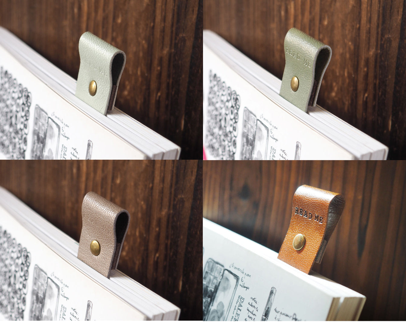 Natural Plain Leather Bookmark Holiday Gift Set US$48 (Free Shipping ...